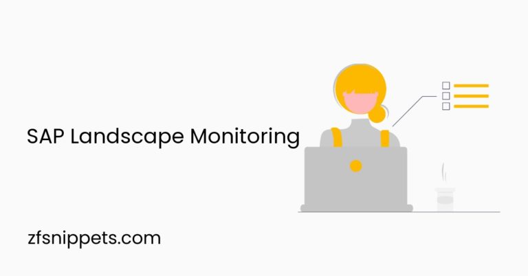 SAP Landscape Monitoring